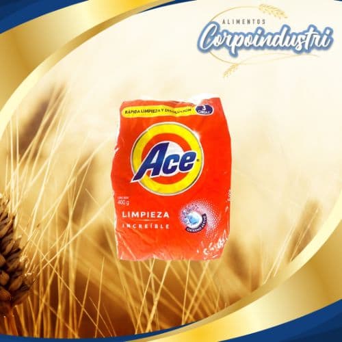 JABON EN POLVO ACE 12 UND 400GR